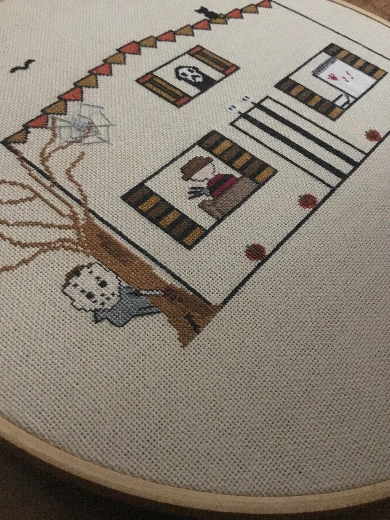 Cross Stitch Pattern Halloween Horror, Beginner Modern Cross Stitch ...