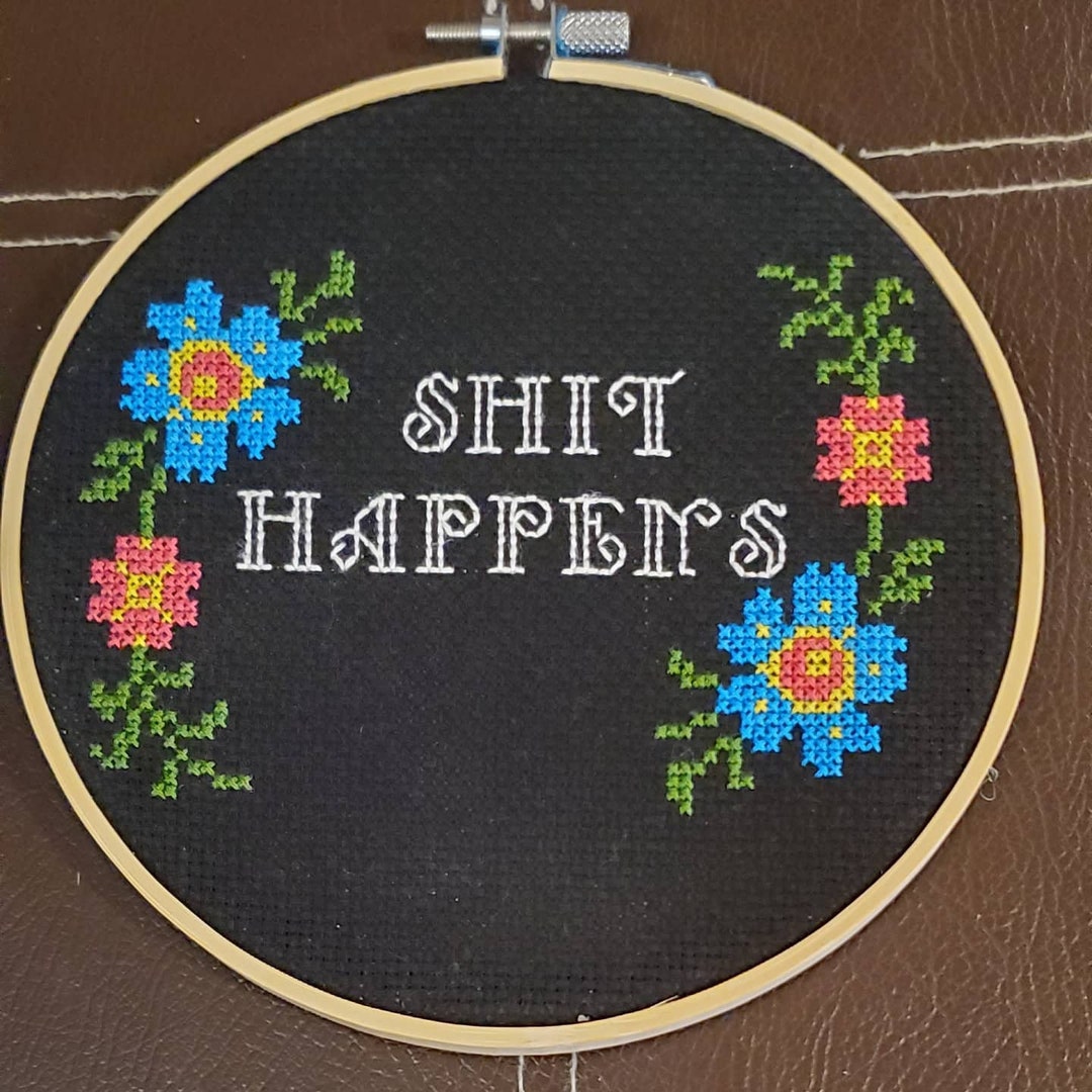 Inappropriate Cross Stitch Pattern Beginner, Funny and Easy Stitch ...