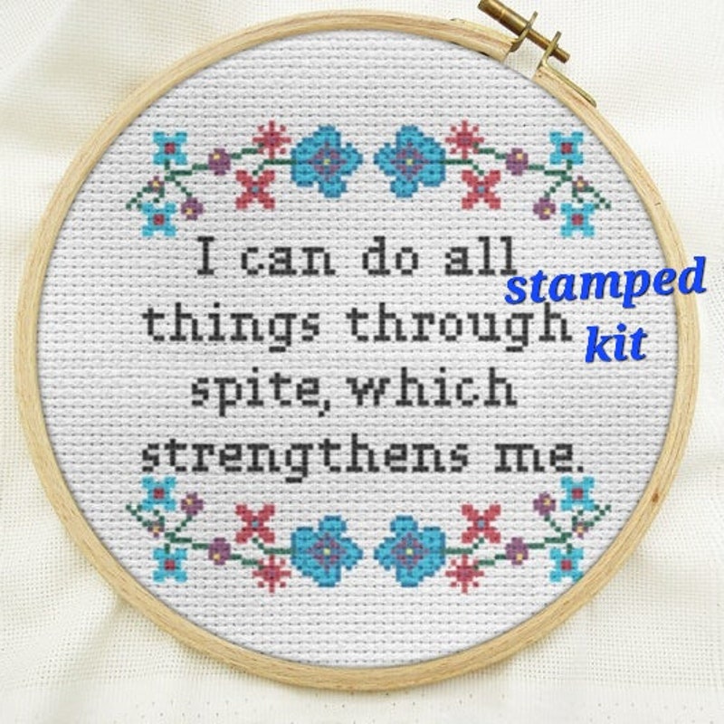 Stamped Cross Stitch Kits - Etsy