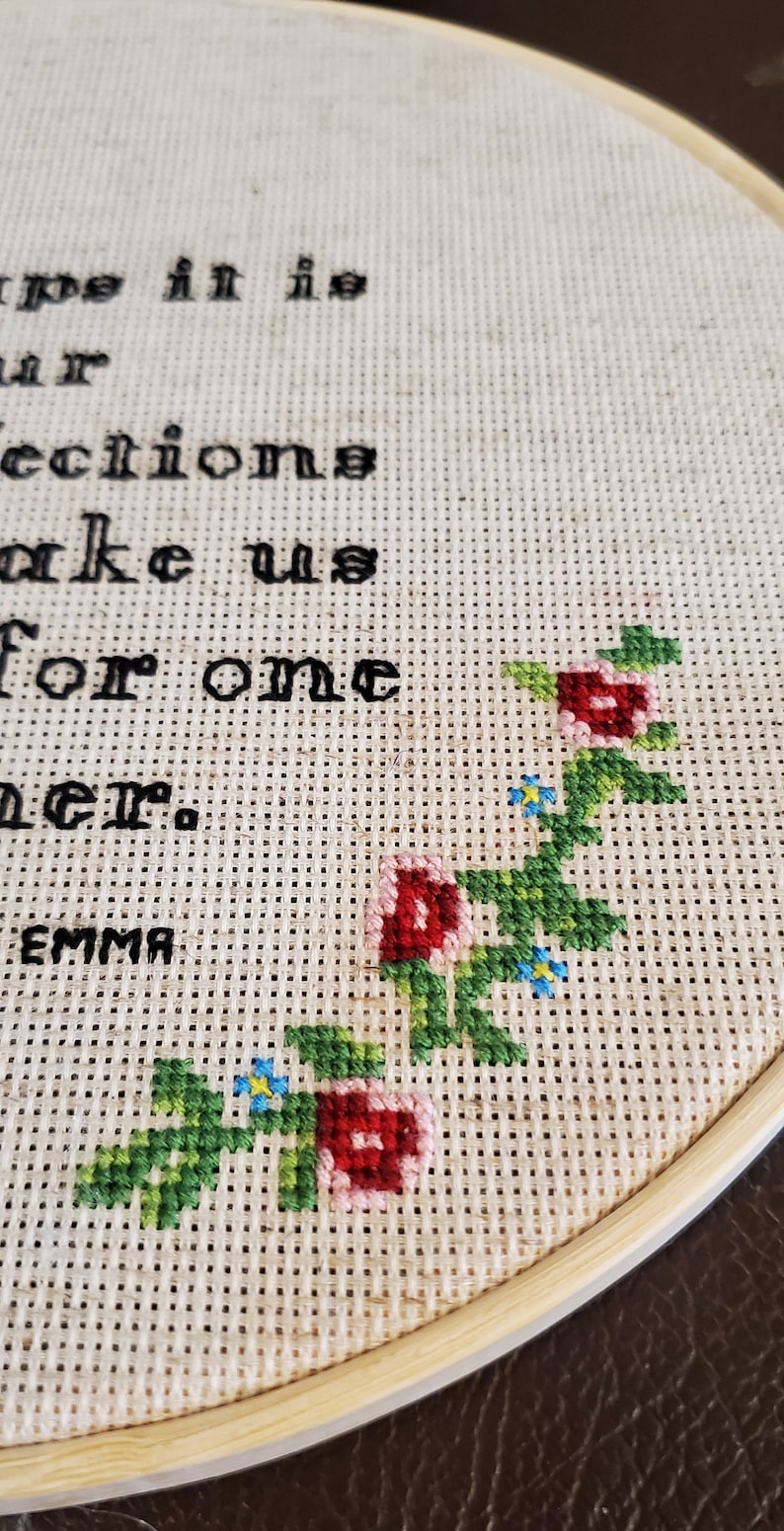 Jane Austen Emma Cross Stitch Kit Beginner DIY Counted Cross - Etsy