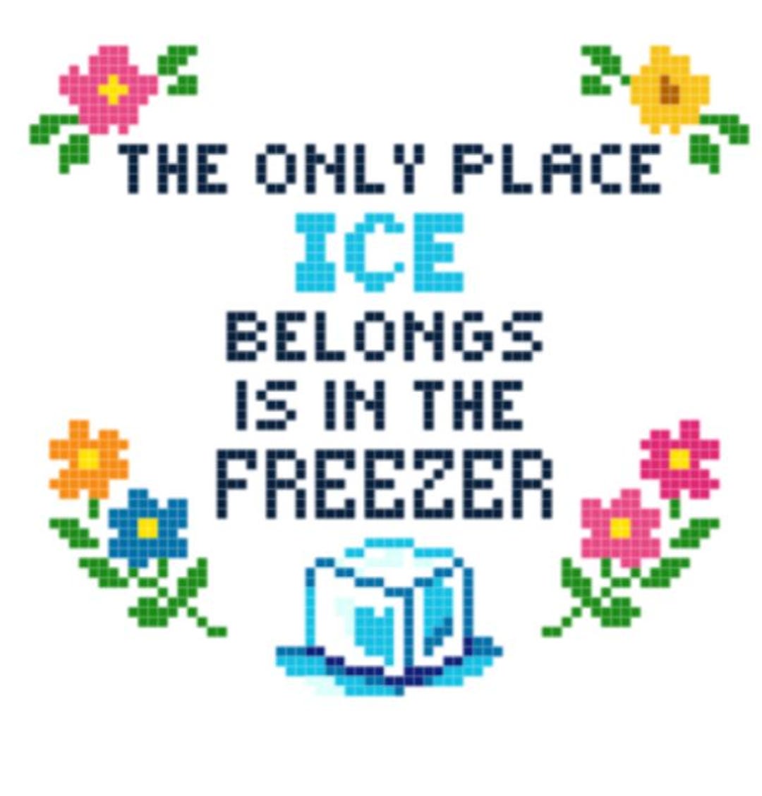 Cross Stitch Pattern Ice in Freezer, Diy Cross Stitch Pattern, Instant ...