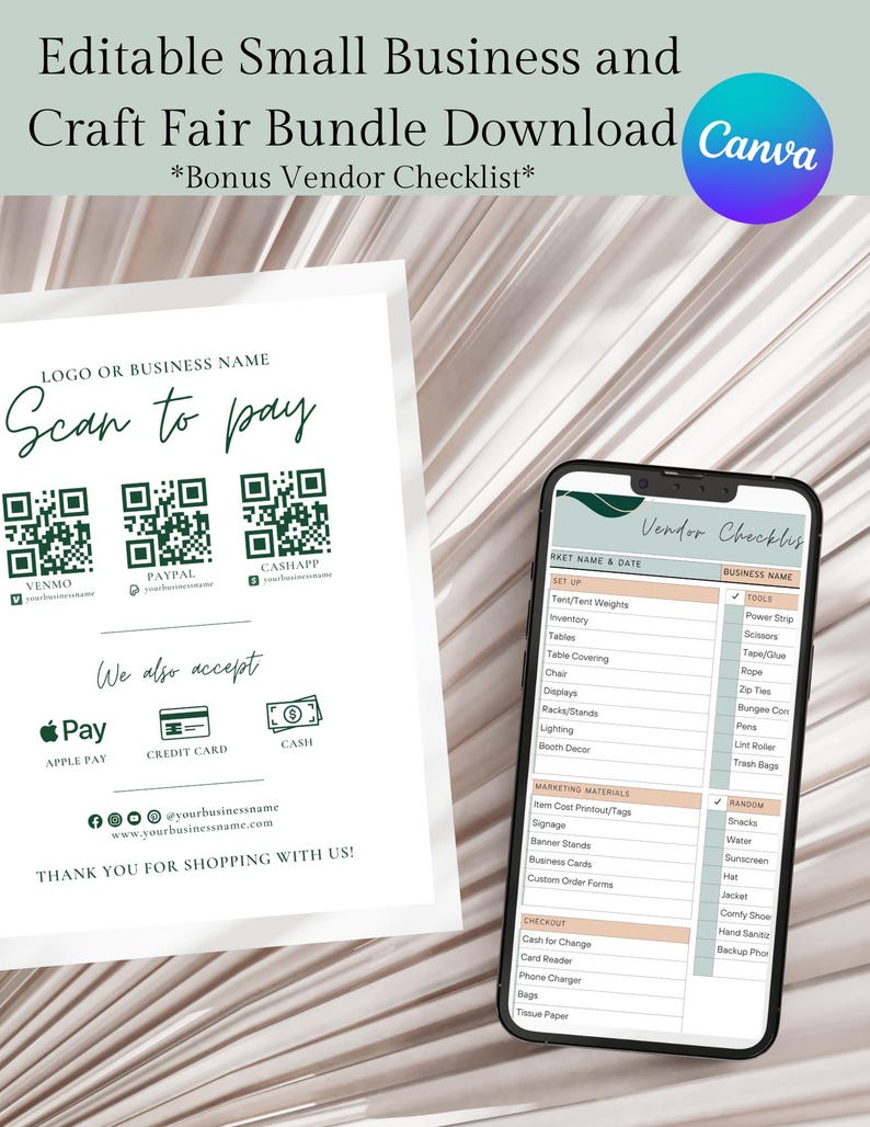 Editable Vendor Sign Bundle Kit | Canva Templates (digital Download ...