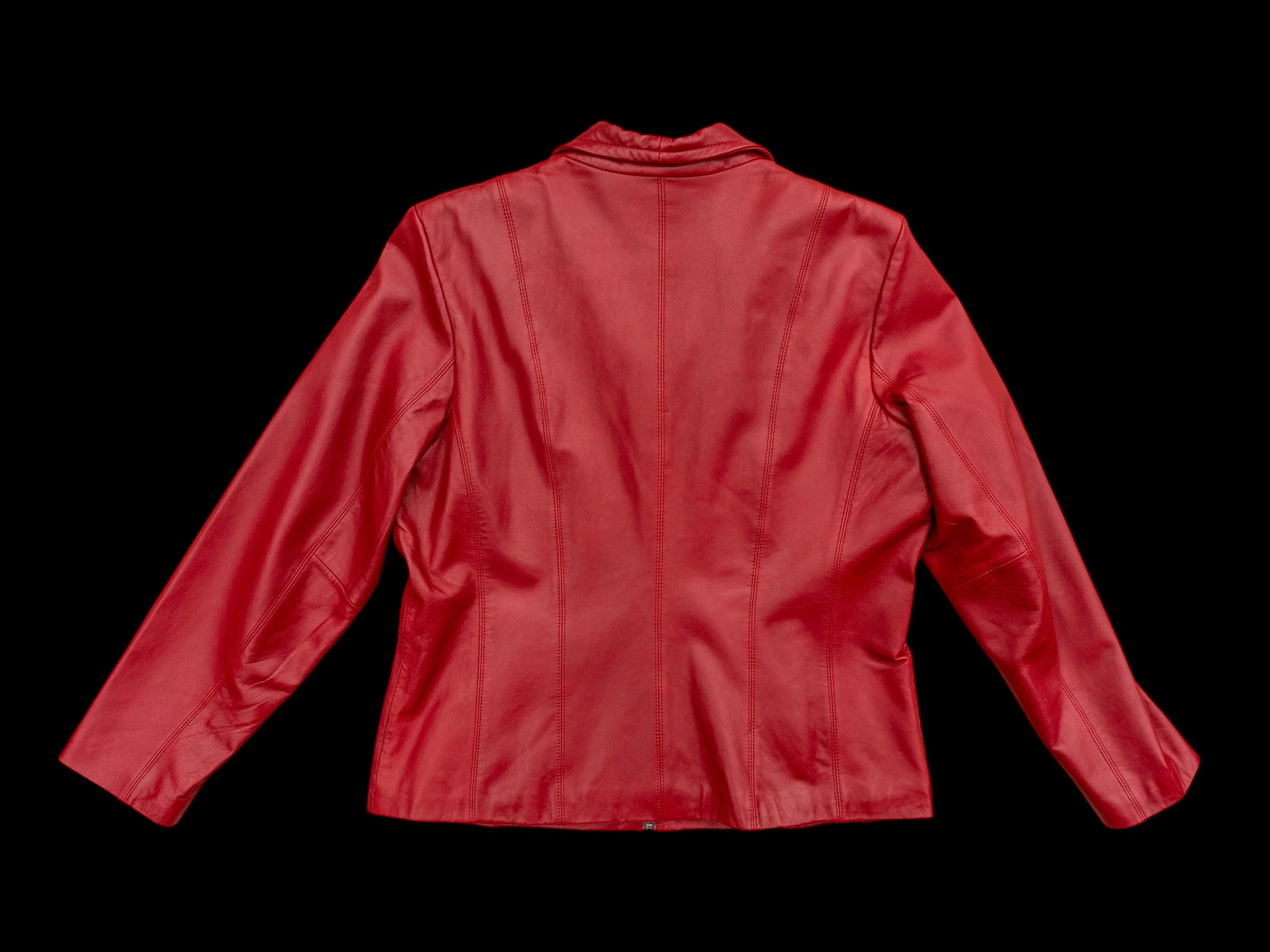 Y2K Vintage Nine West Burgundy Dark Red Leather Jacket Zip Y2K Vintage Nine West Burgundy Dark Red Leather Jacket Zip