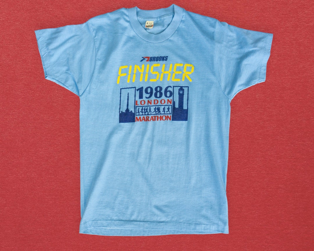 80s Vintage London Marathon T-shirt | Vintage Running Shirt Baby Blue ...