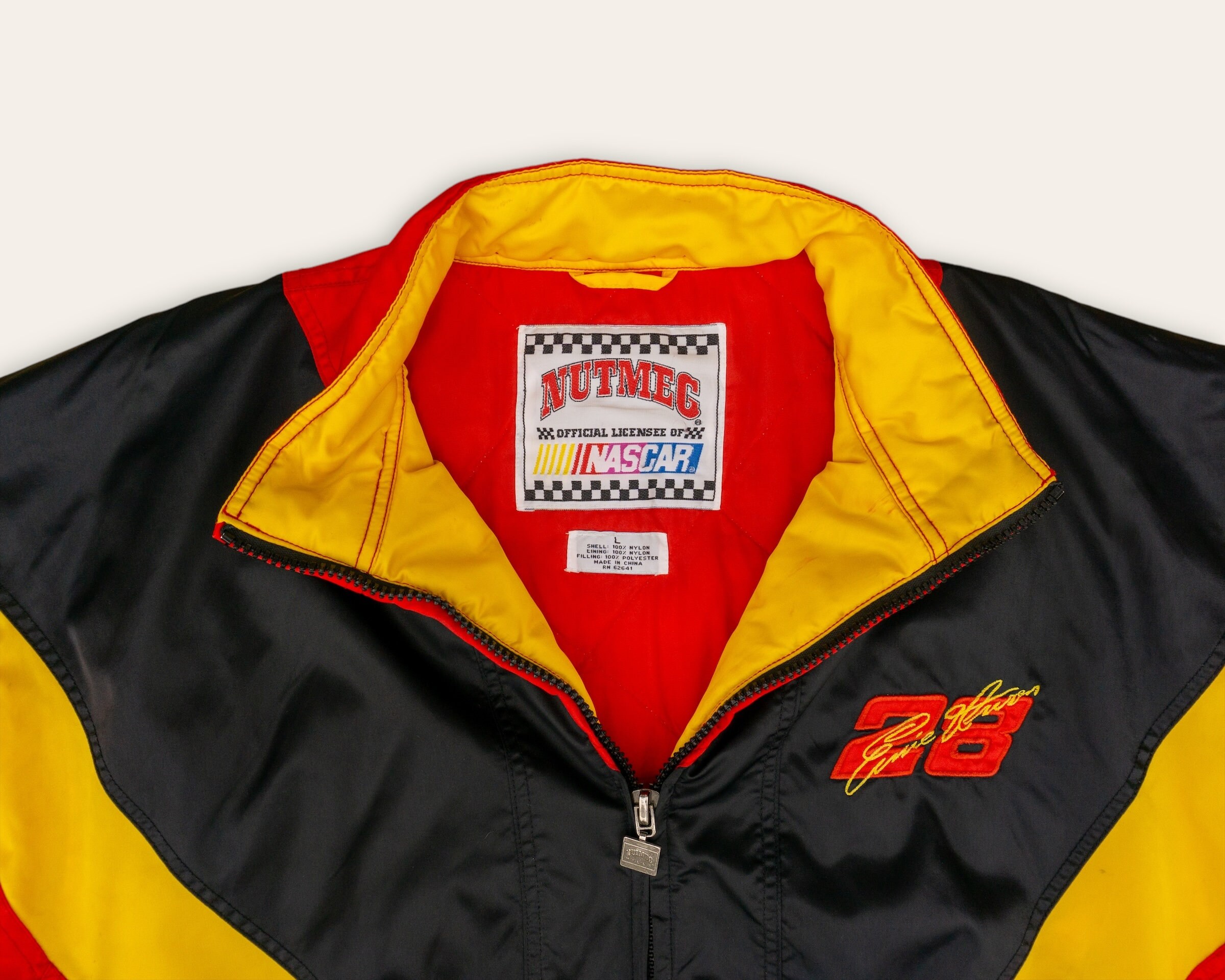 Vintage 1990s Ernie Irvan NASCAR Jacket, Colorful Racing Windbreaker ...