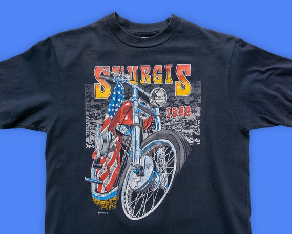 80s Vintage Sturgis Rally T-Shirt | Vintage Motorcycl… - Gem