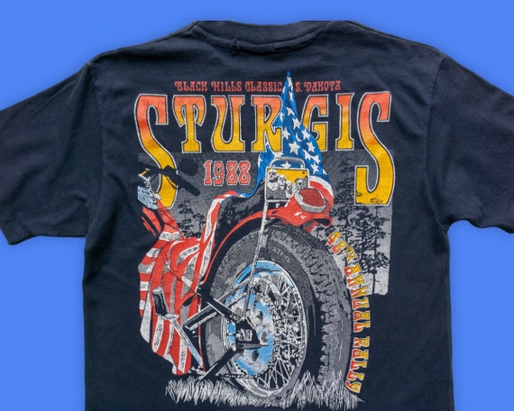 80s Vintage Sturgis Rally T-Shirt | Vintage Motorcycl… - Gem