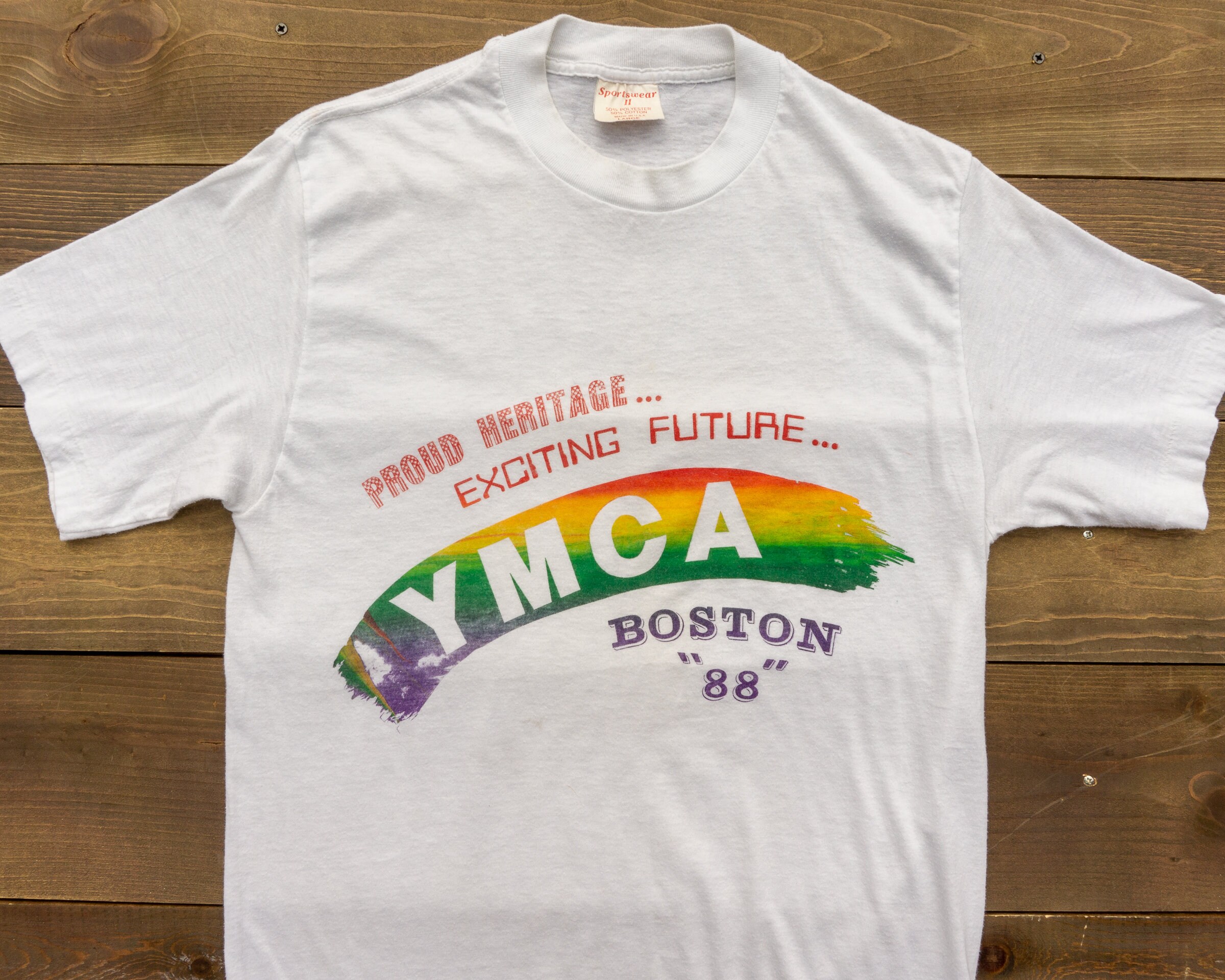 80s Vintage YMCA Boston Pride T-shirt Rainbow Paper Thin Shirt - Etsy