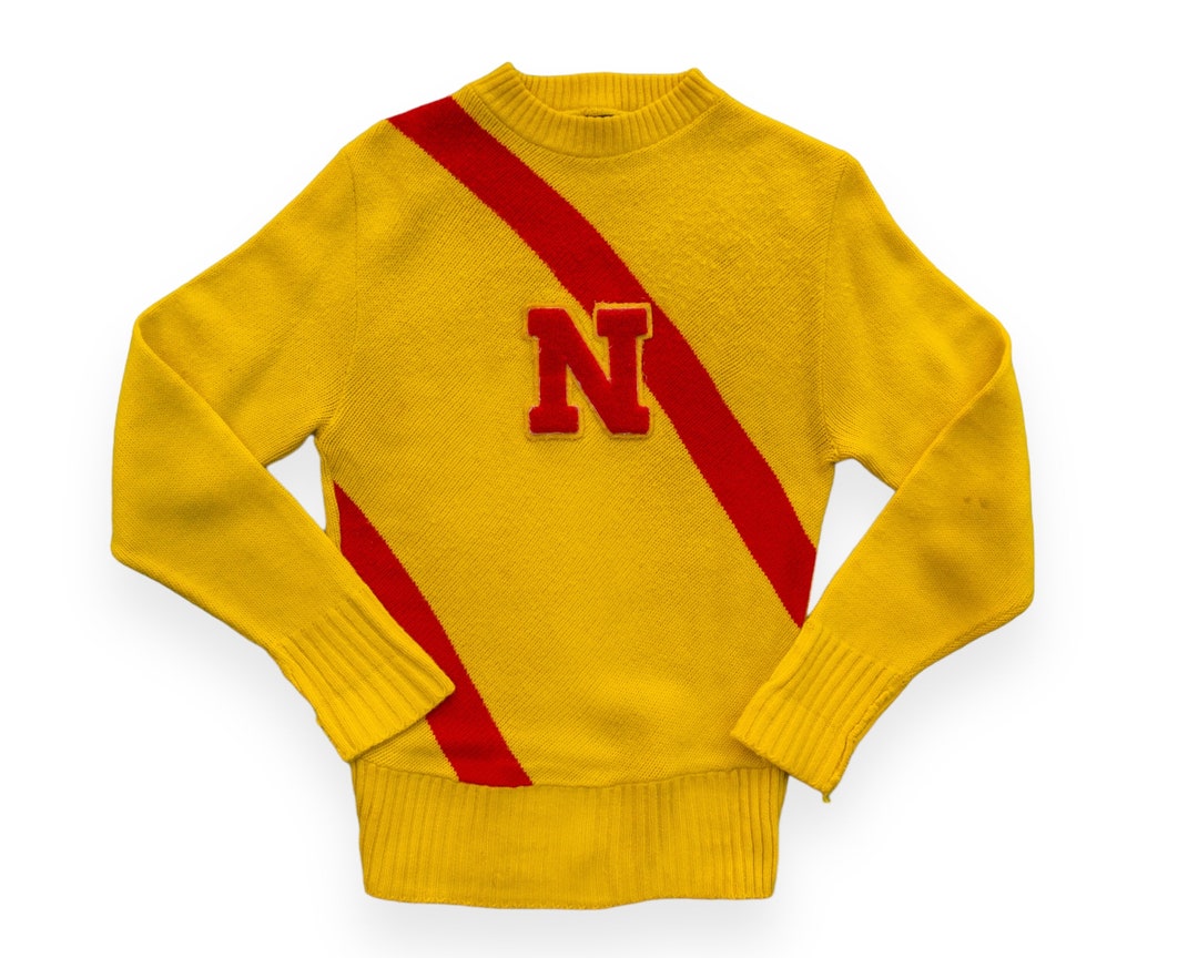 Vintage Varsity Letter Sweater Yellow and Red Size Small | Vintage ...