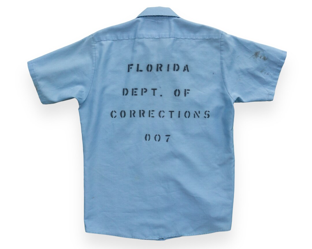 1940s Vintage Florida Department of Corrections Uniform Shirt Prison ...