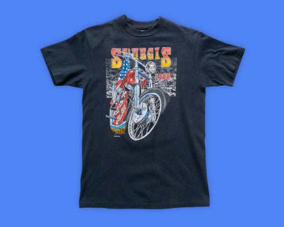 80s Vintage Sturgis Rally T-Shirt | Vintage Motorcycl… - Gem