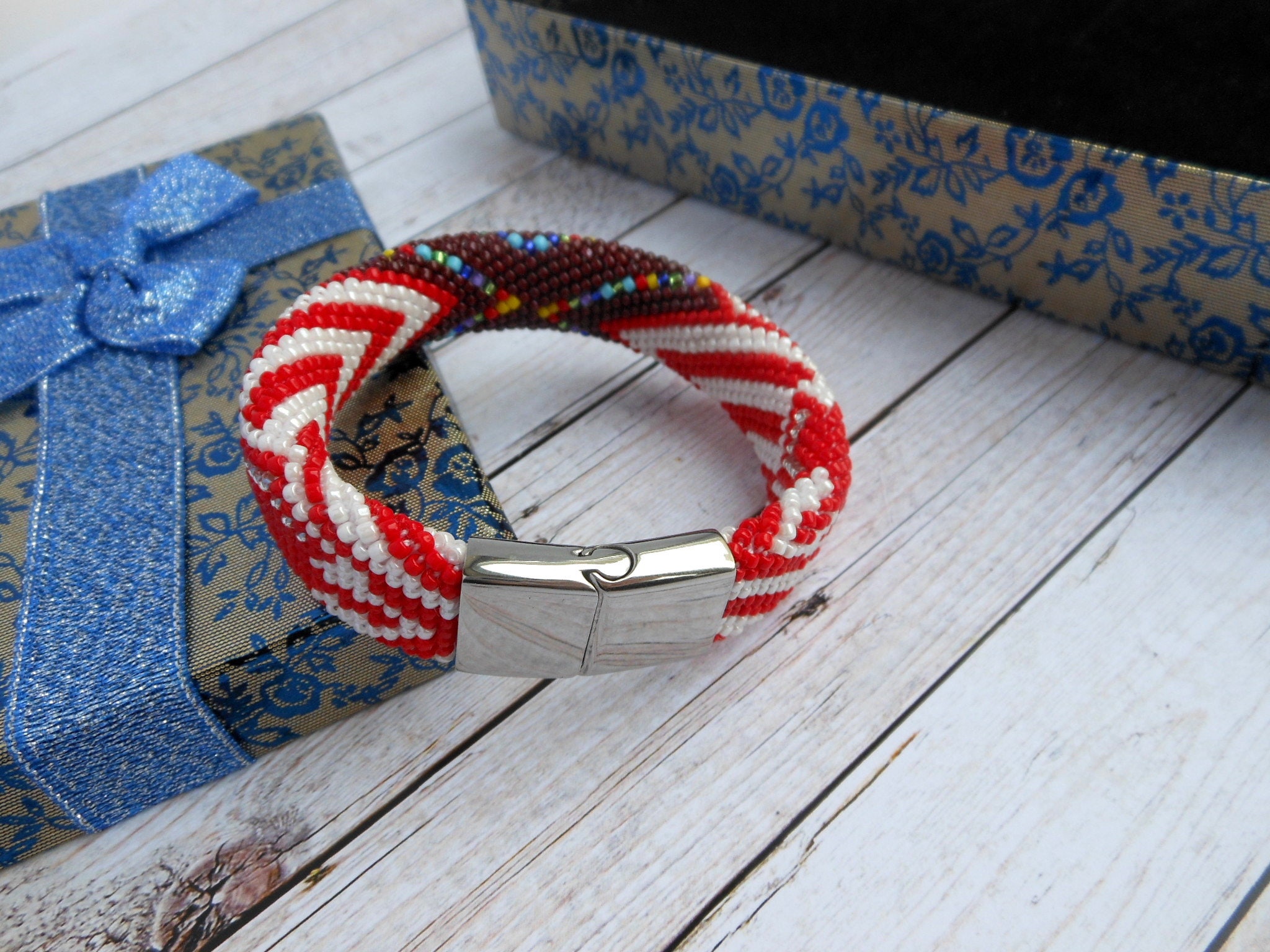 Idde De Shango OYA Bracelet Orisha Oya Beads Orisha Oya Colors Beaded ...