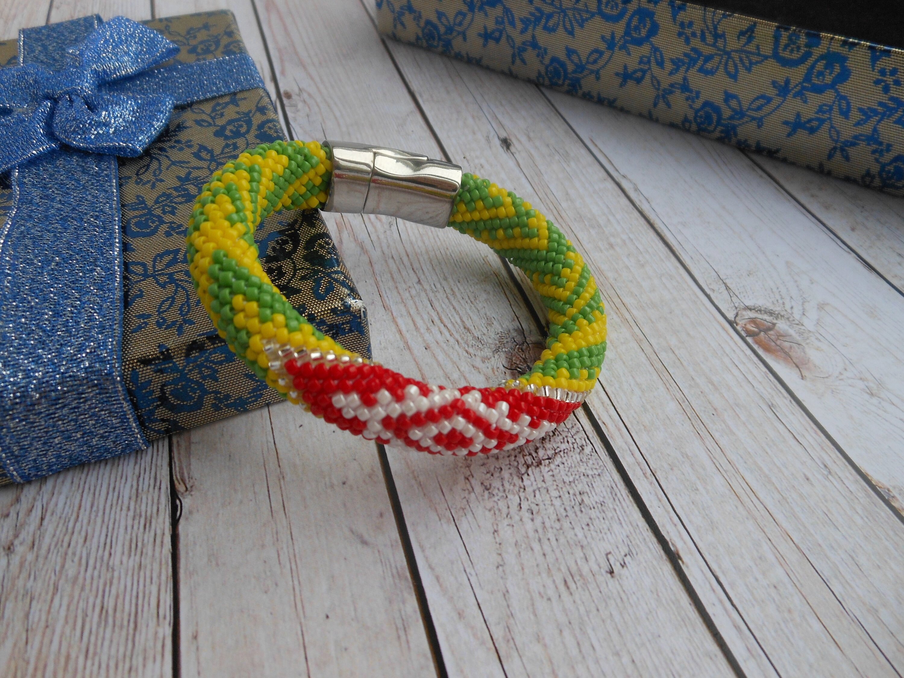 Idde de Orula con detalles de Shango bracelet Shango jewelry | Etsy