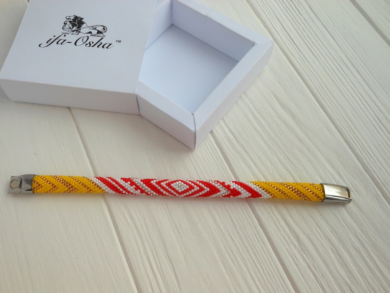 Shango Bracelet Idde De Shango Y Oshun Santeria Ifa Shango - Etsy