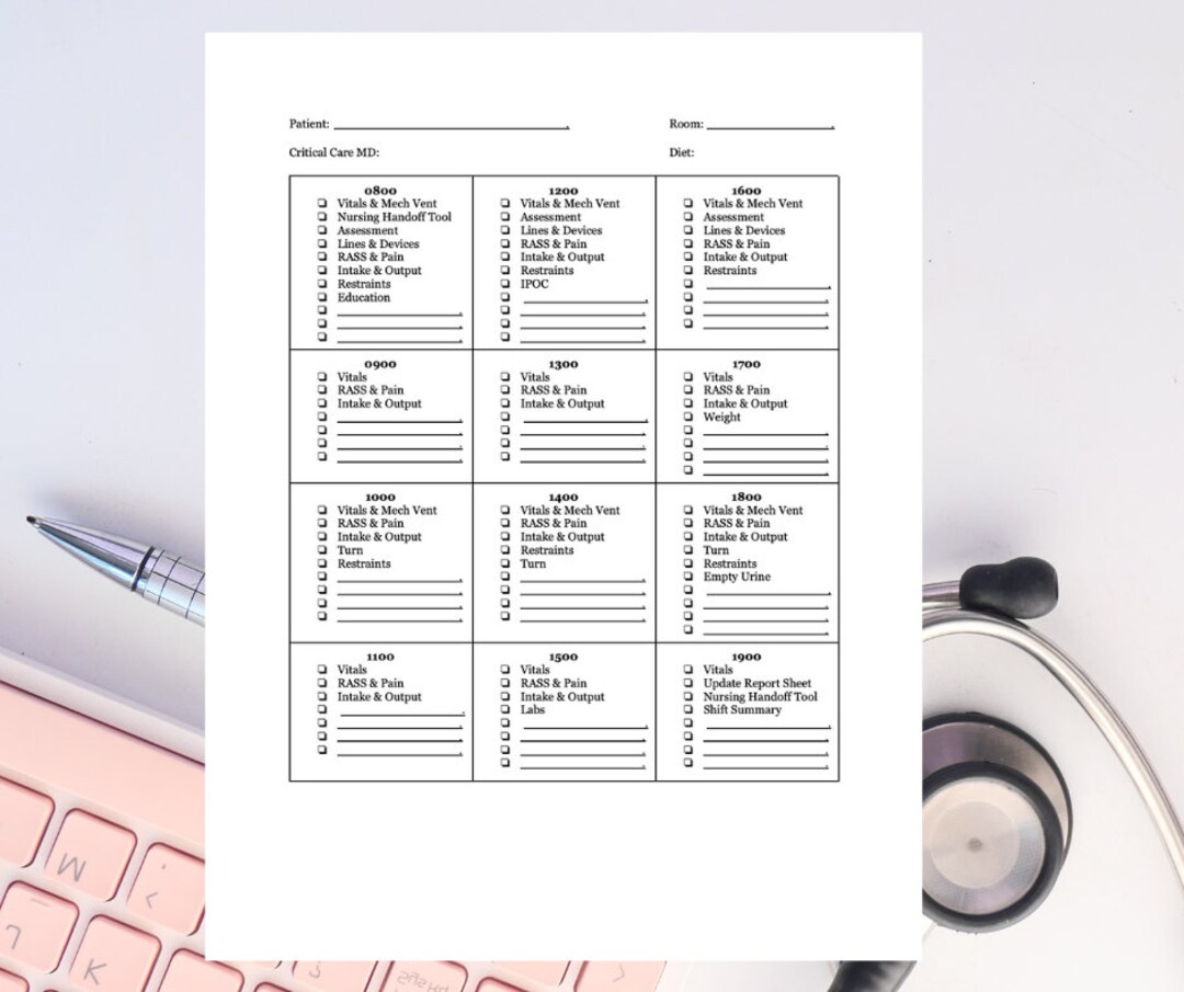 Dayshift ICU Brain Sheet - Etsy