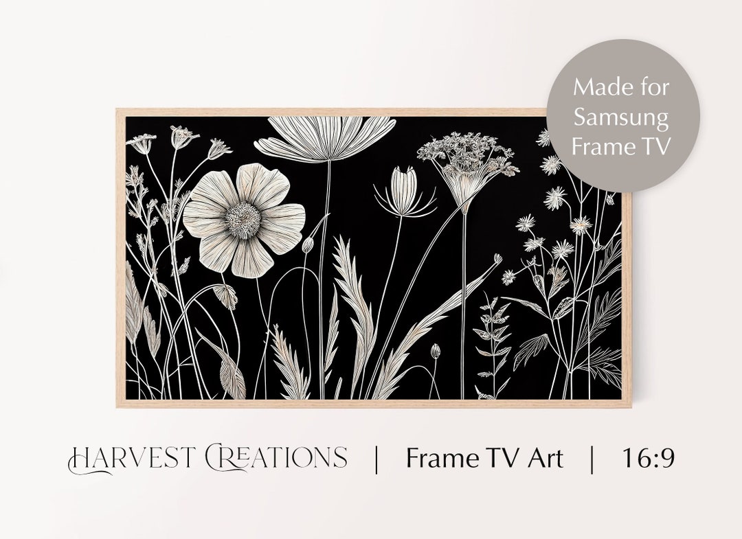 Samsung Frame TV Art | Fall Flower Art | Wildflowers Art | Autumn Wall ...