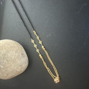 Black Bead Necklace, Ethnic Indian Nuptial Chain, Indian Mangalsutra ...