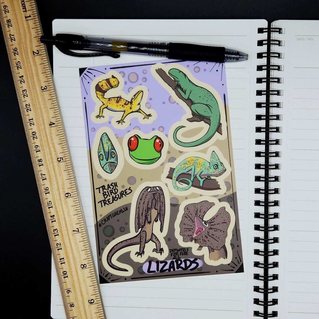 Lizard Sticker Sheet - Etsy