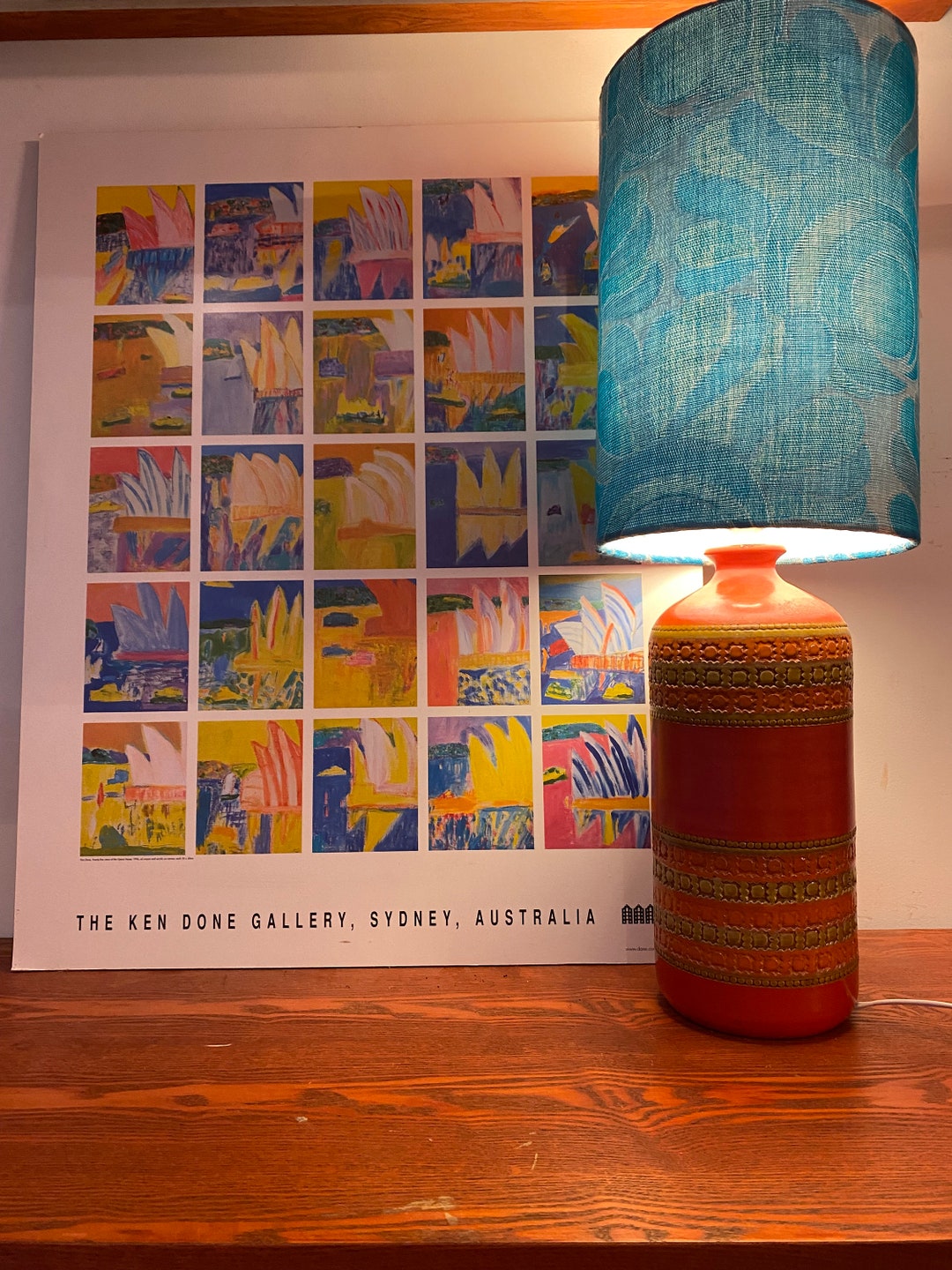 Vintage 1960s Bitossi Ravioli Orange Ceramic Lamp Made in Italy - Etsy