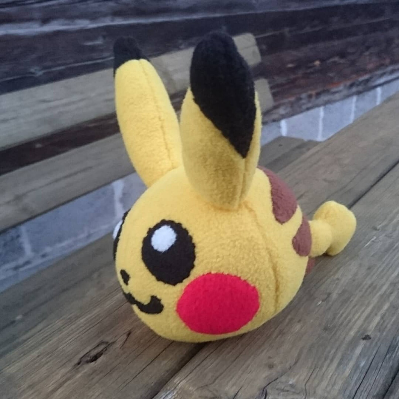 Round Pikachu Plush Toy - Etsy