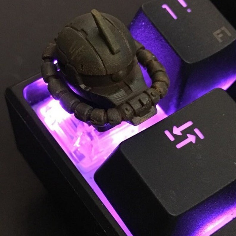 Gundam Zaku II Char Artisan Keycap Gundam Keycaps Custom - Etsy