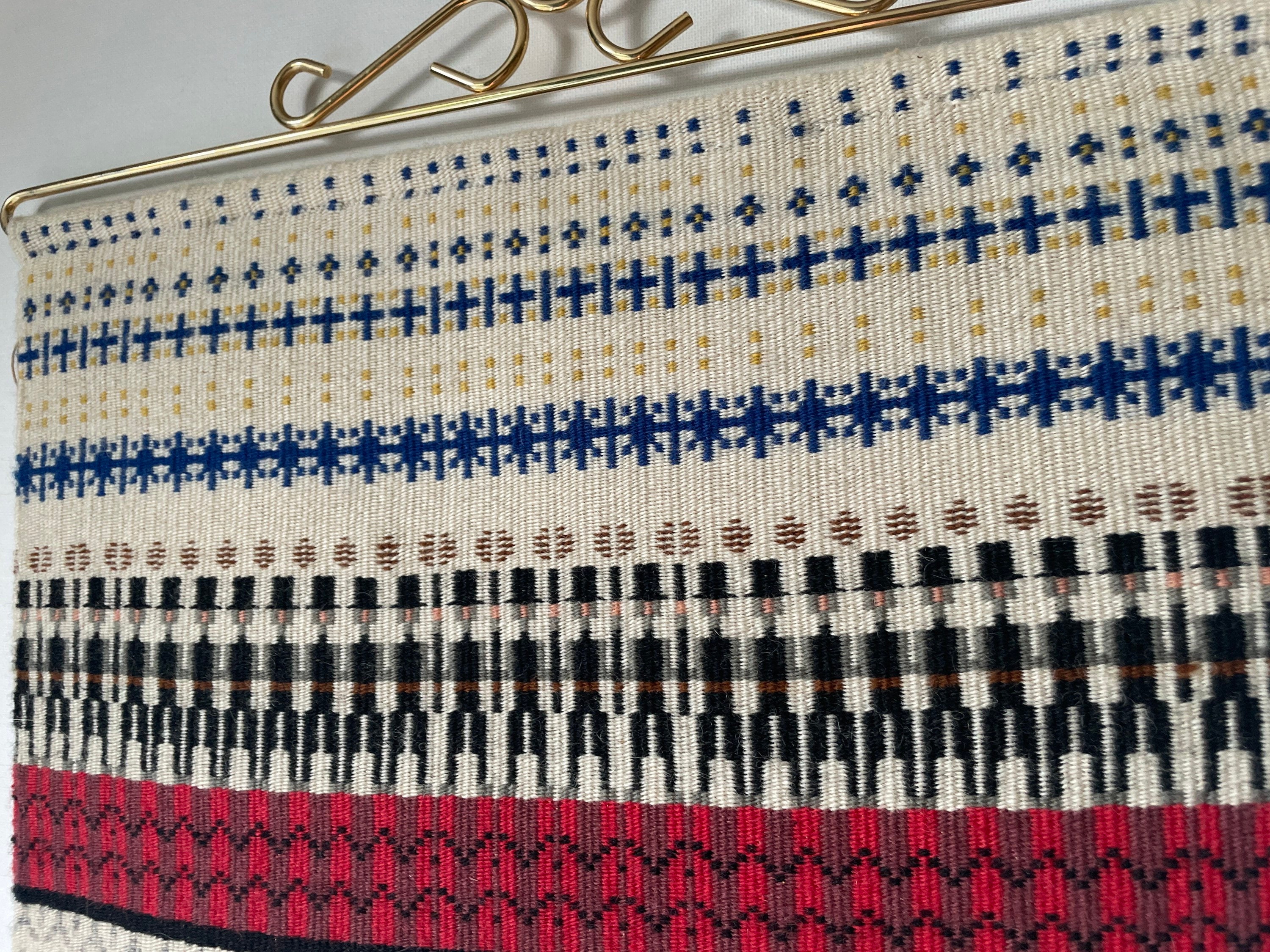 Wallhanging ,hand Woven With "rosengång and Gubbatäcke". - Etsy
