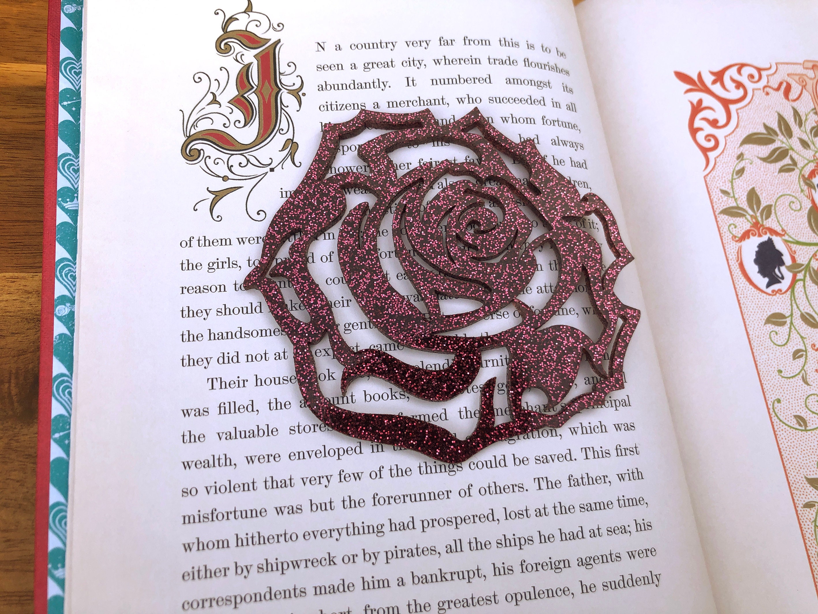 Beauty & the Beast Inspired Glitter Coasters, Rose Coaster, Bookish ...