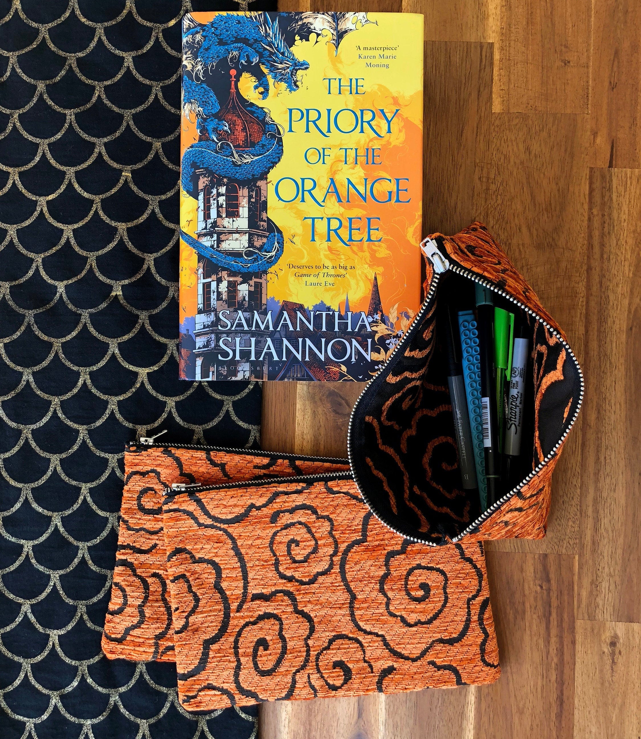 Orange Pencil Case, Zipper Pouch, Priory of the Orange Tree Inspired ...