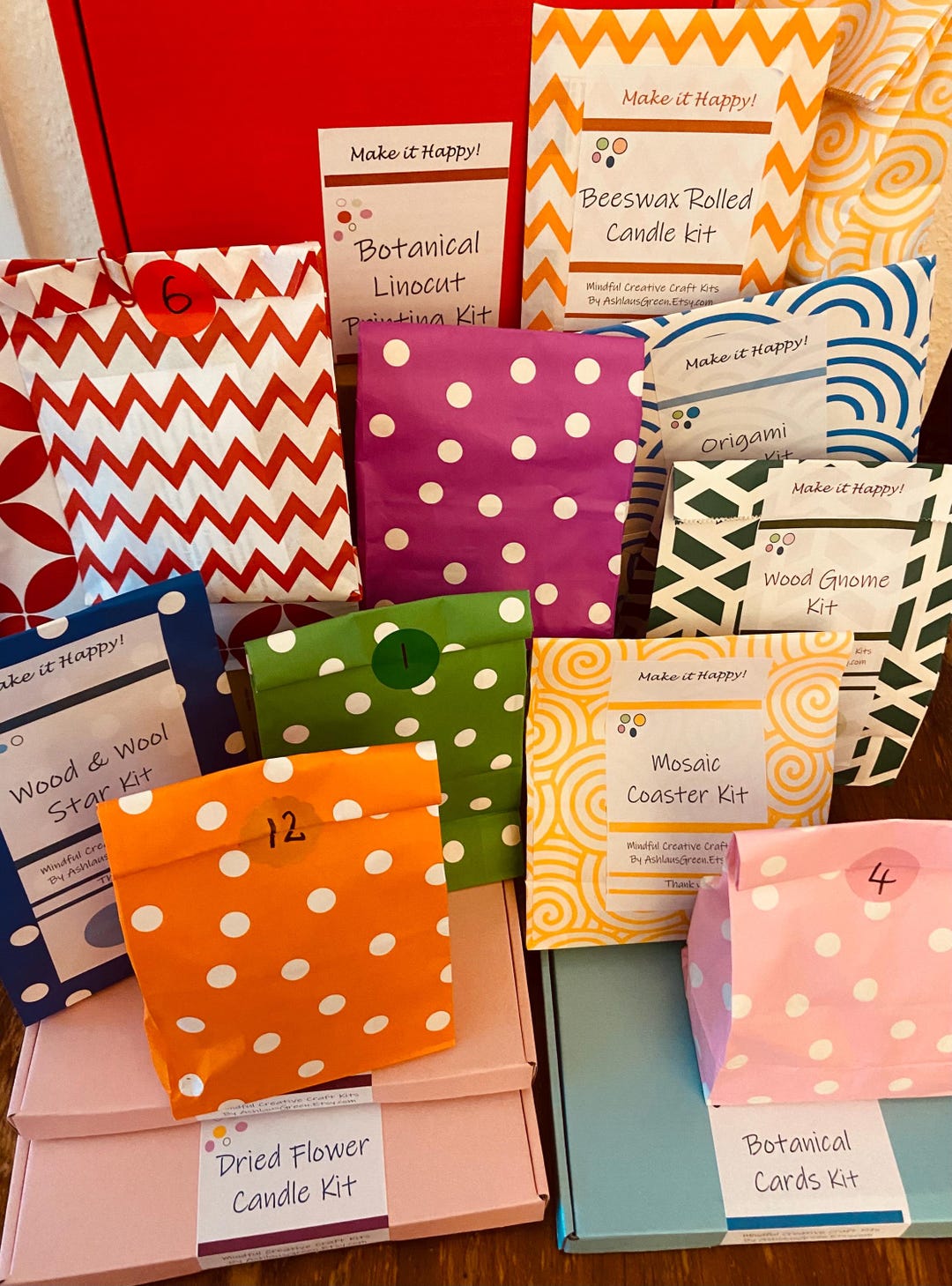 Craft Kit Advent Calendar 12or24 Mindful Craft Kits for Adults & Teens ...