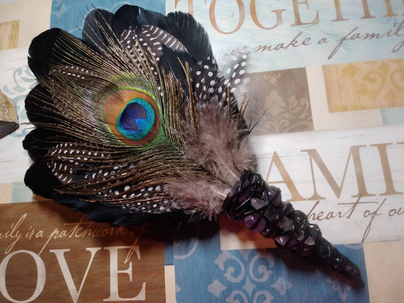 Beautiful Goose With Spotted Guinea Smudge Feather Smudging - Etsy
