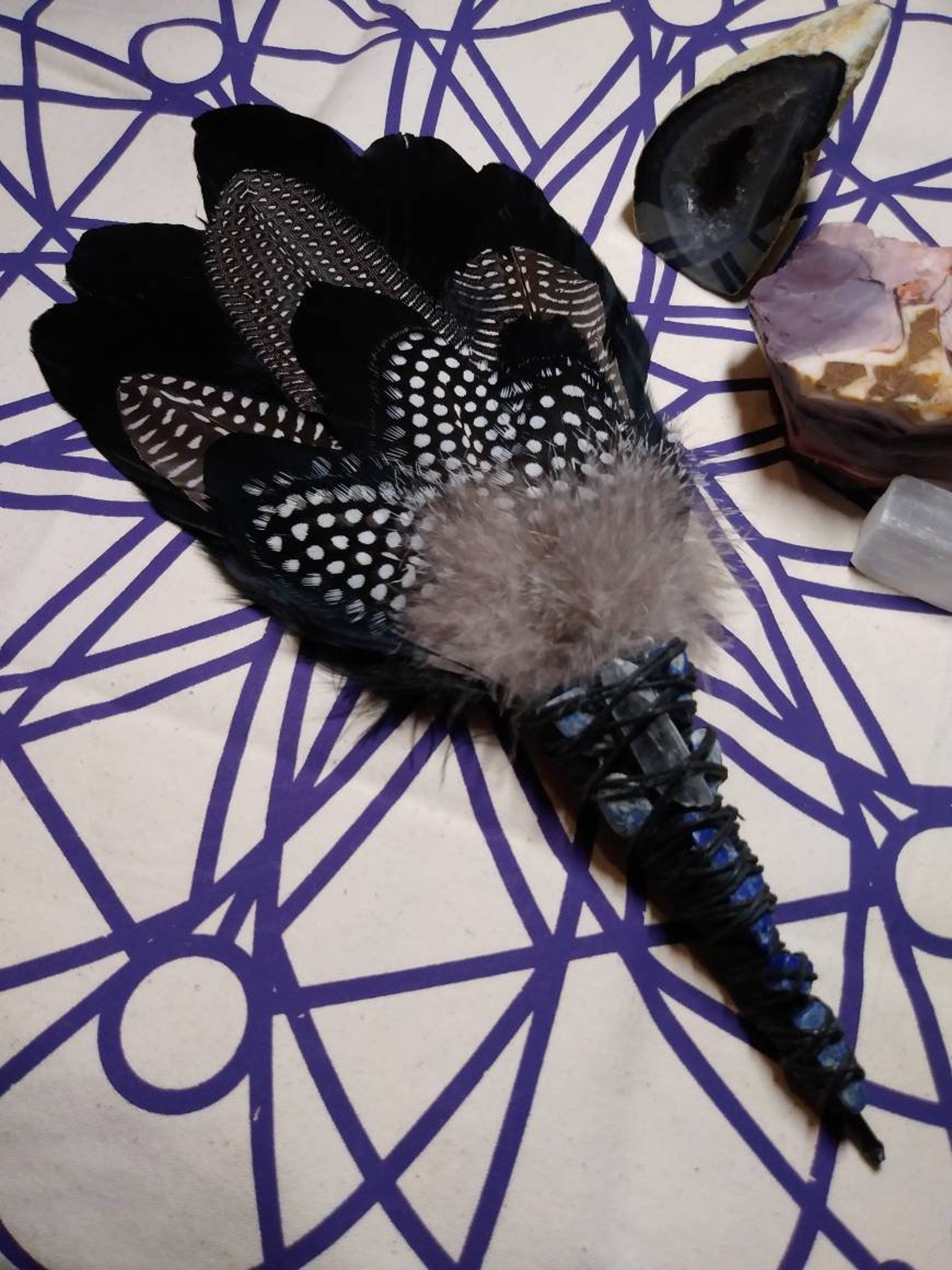 Beautiful Goose With Spotted Guinea Smudge Feather Smudging - Etsy