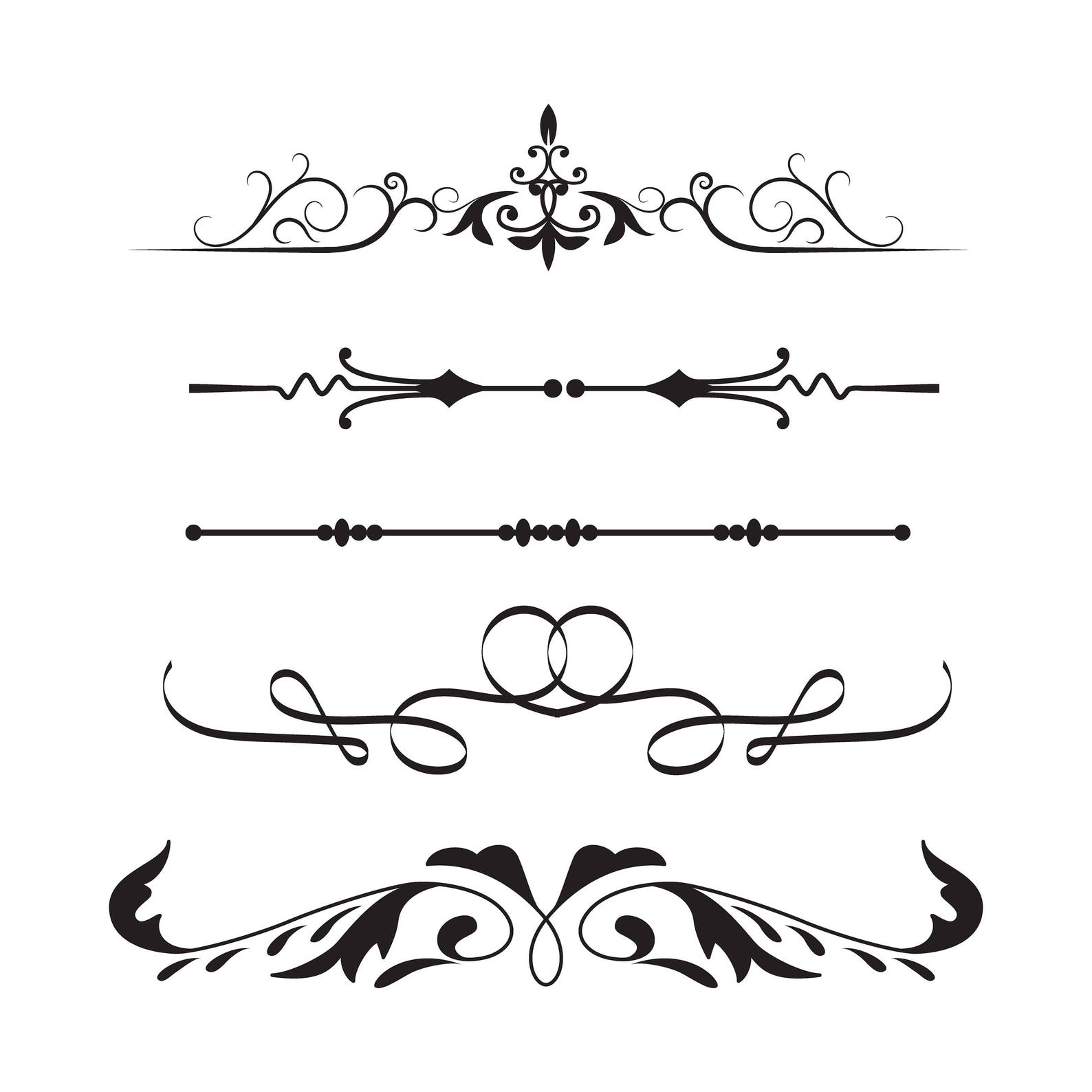 Line Dividerspage Divider Clipart Text Divider Clipart Etsy