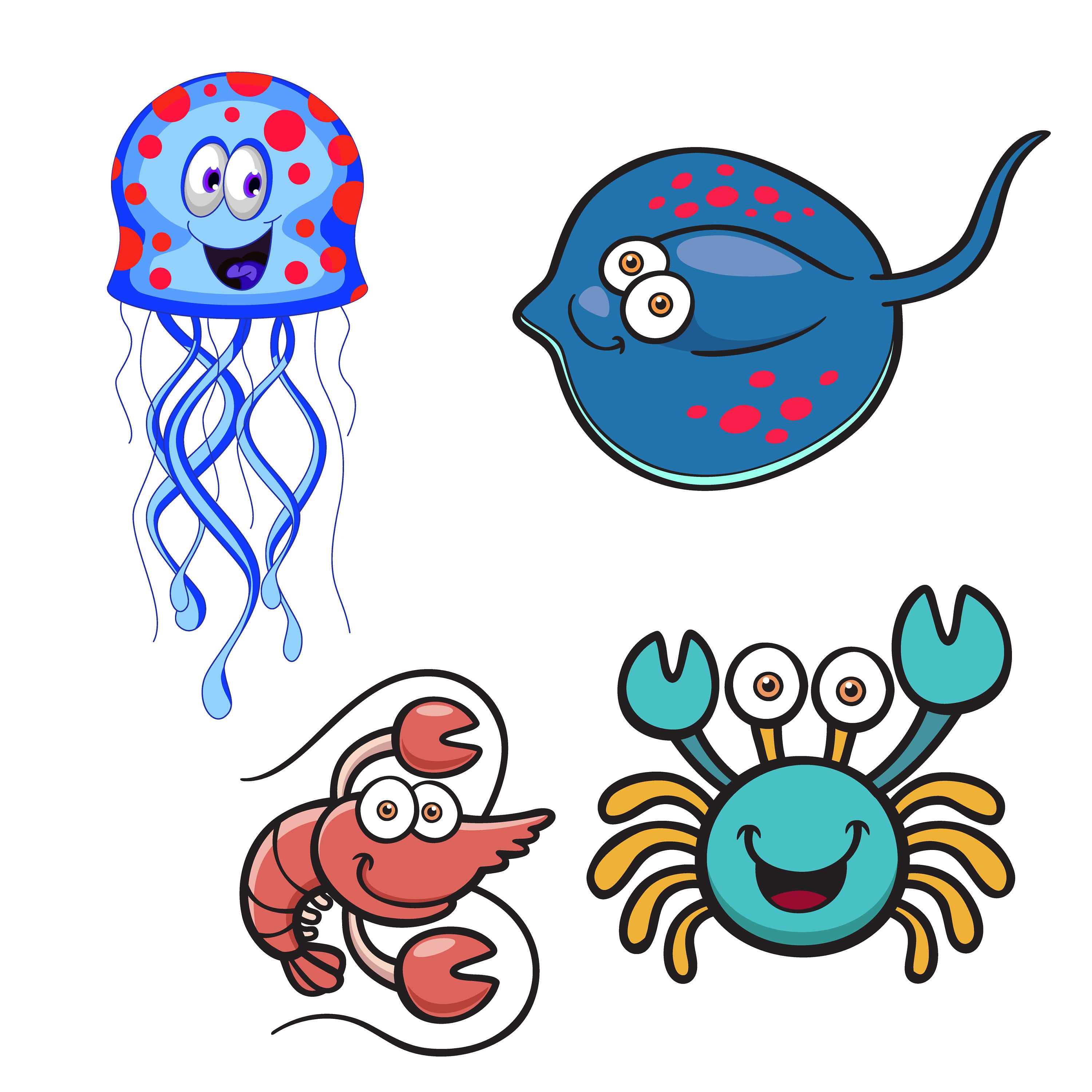 Sea Animal Clipart Marine Animal Clipart Aquatic Animals - Etsy Australia
