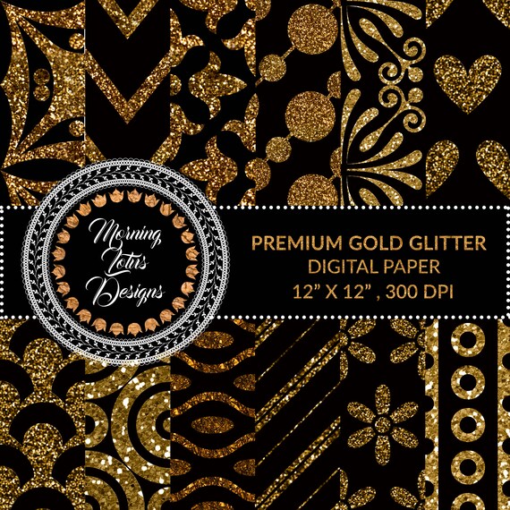 Gold Glitter Chevron Background