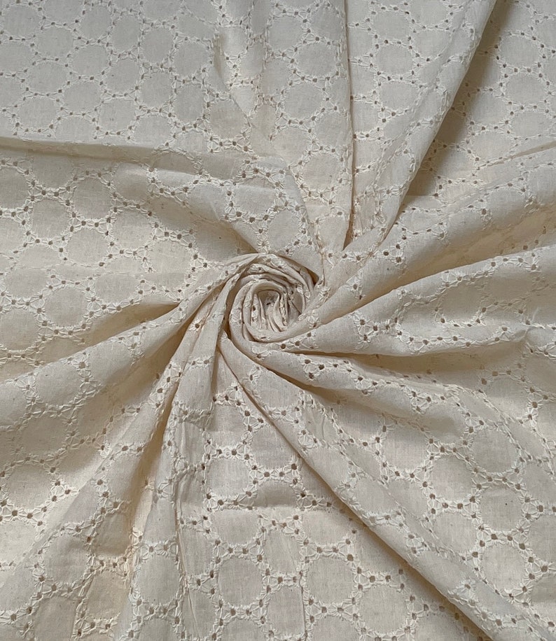 Embroidered Cotton Hakoba Fabric, Sustainable Fashion, 100% Cotton ...