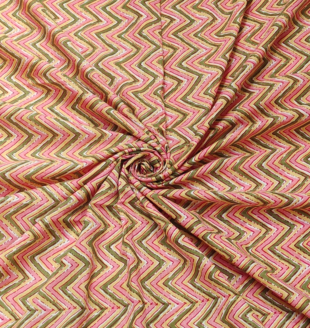 Chevron Print Fabric, Soft Fabric, Sustainable Fashion, 100% Cotton ...