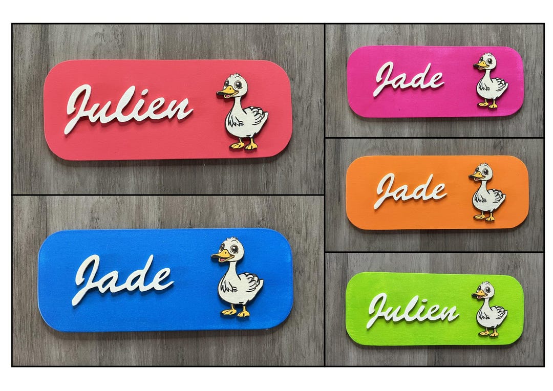Small Duck Door Sign – Small Door Sign to Personalize – Children's ...
