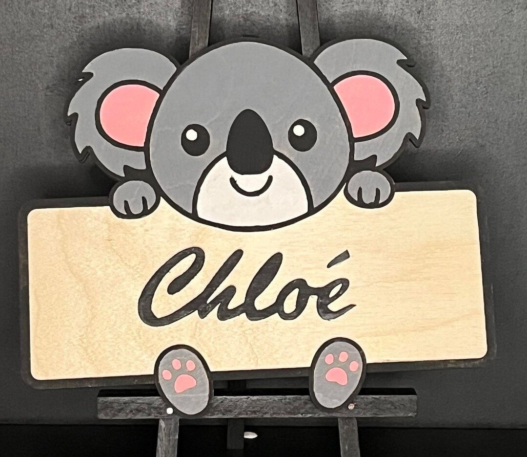 Koala Door Sign for Children's Room - Customizable Sign - Koala ...