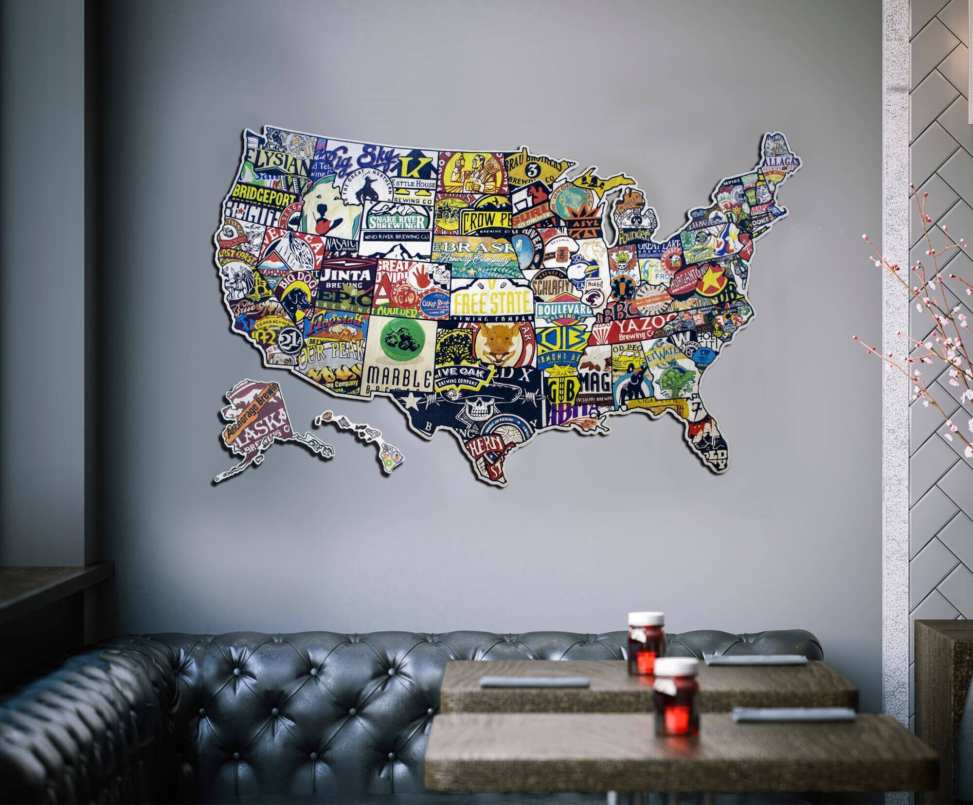 USA Craft Beer Signs United States Craft Brewery Sign Bar - Etsy