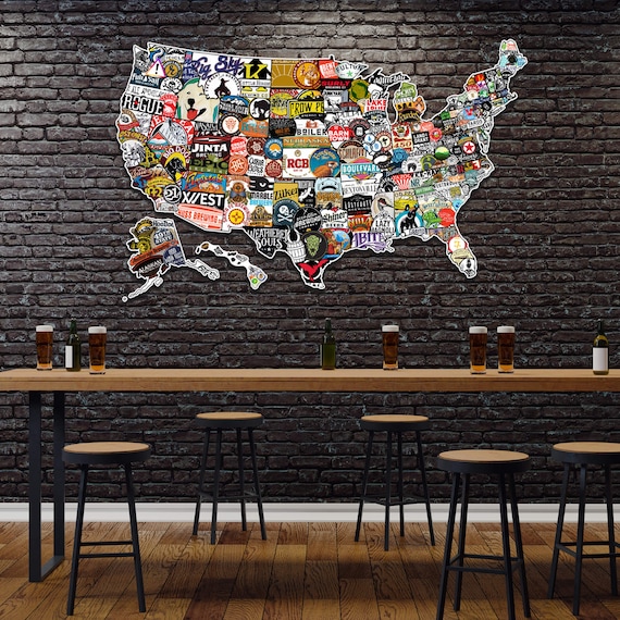 Craft Beer Wall Map