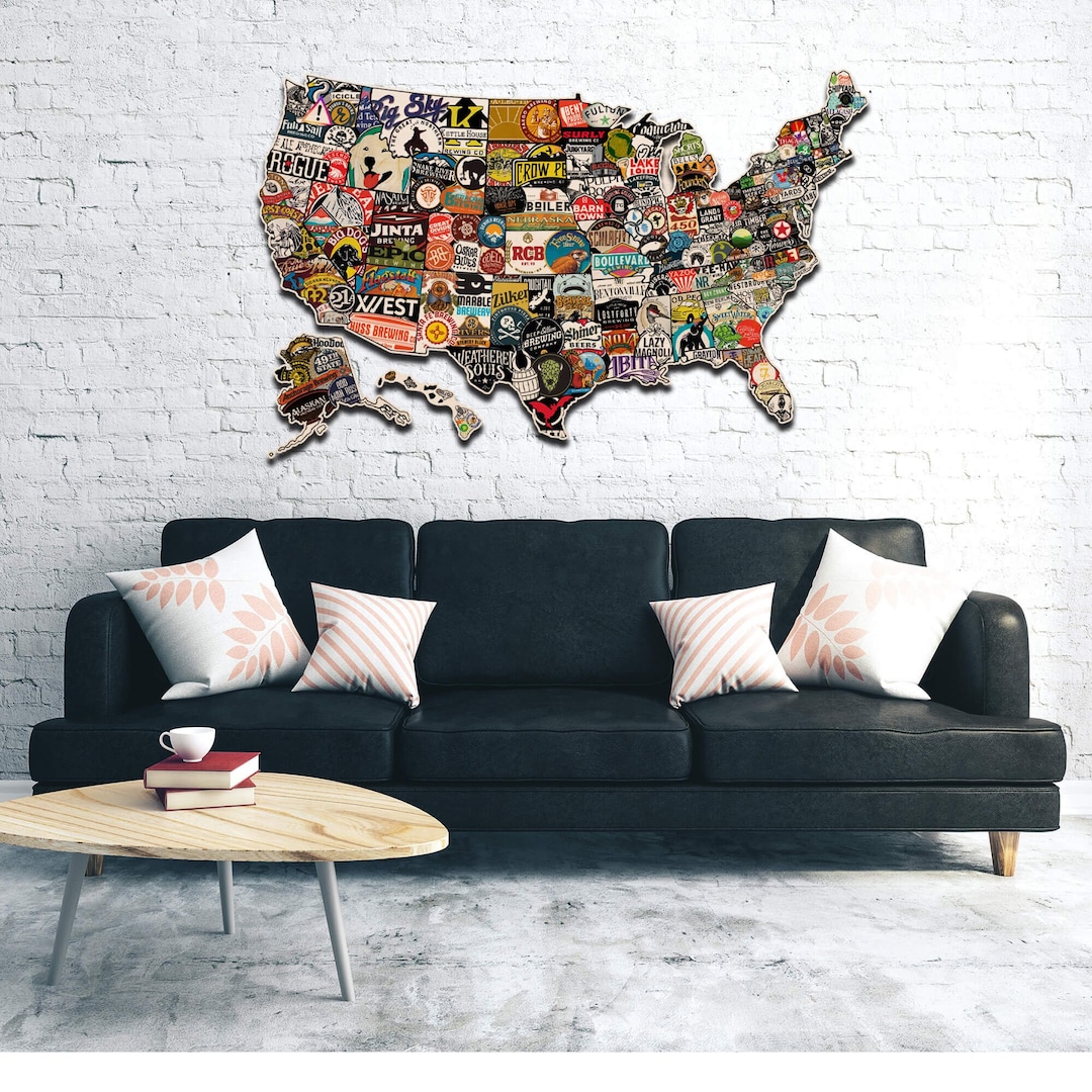 USA Craft Beer Signs | United States | Craft Brewery Sign, Bar Decor ...