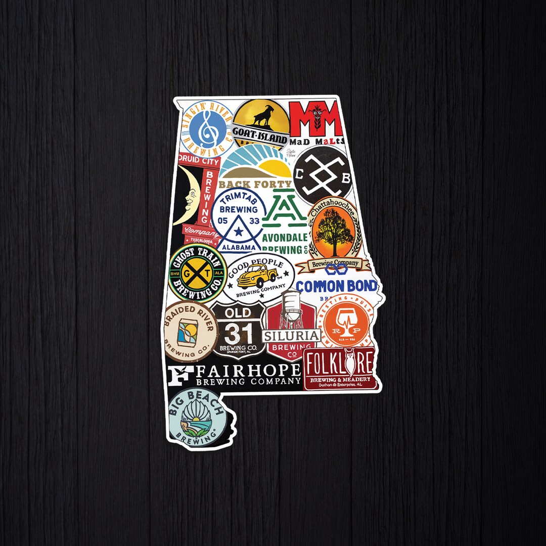 Alabama | AL Craft Beer Signs | Beer Map, Bonus Room, Game Room, Wall ...