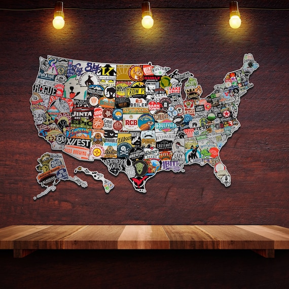 Craft Beer Wall Map