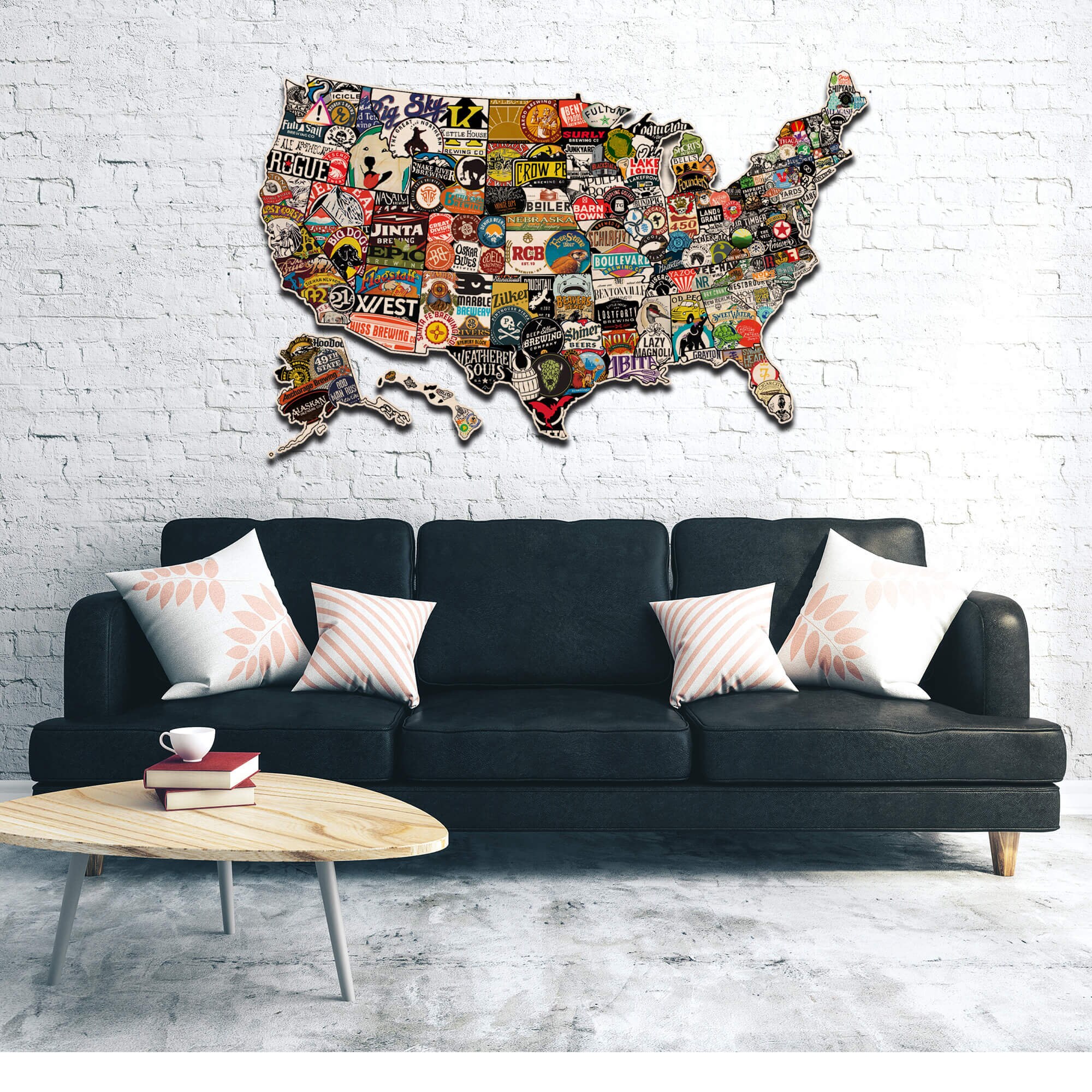 Craft Beer Map of USA | Breweries Wall Art Decor - Etsy