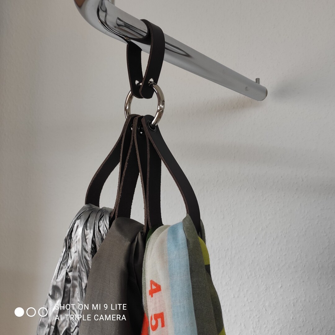 Scarf Organizer: Genuine Leather Scarf Holder - a Useful Helper for ...