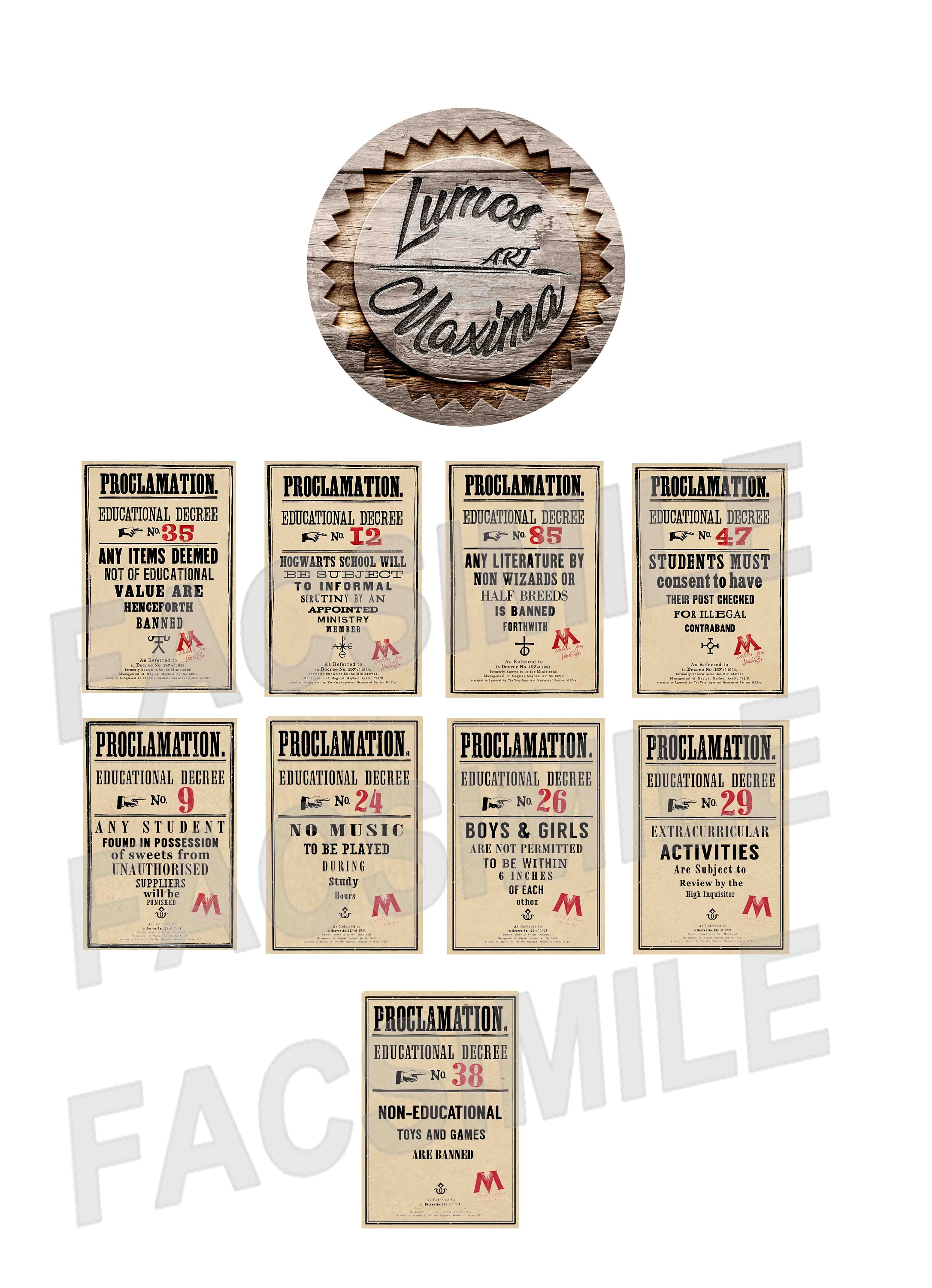 Dolores Umbridge's Proclamation Decree Inspired by Harry - Etsy