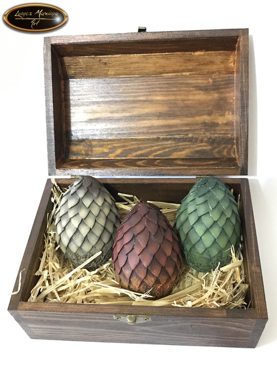 Game of Thrones inspired Dragon Eggs With Chest | Etsy