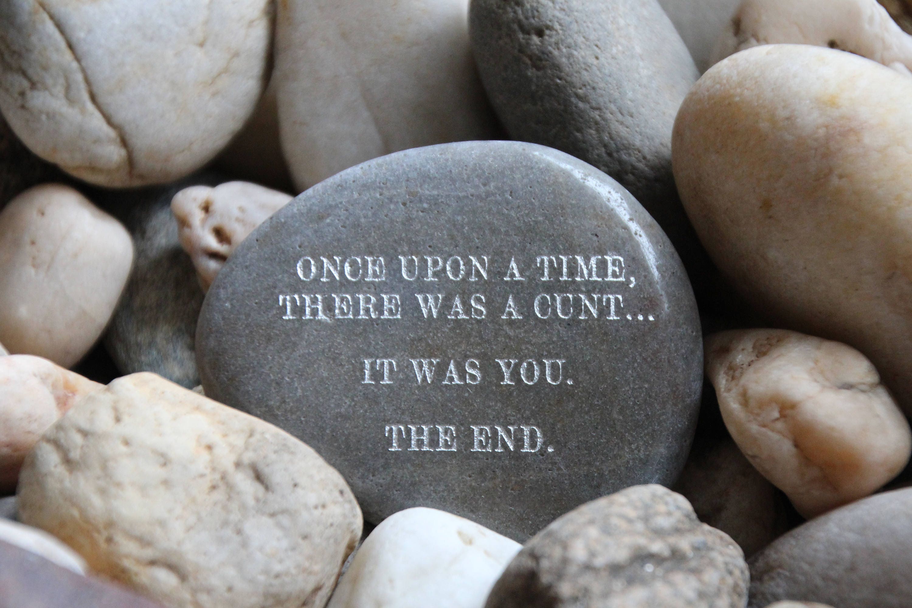 Inspirational Rock Engraved Word Rocks Once Upon A Time - Etsy