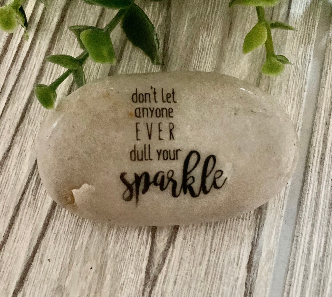 Inspirational Rock Engraved Word Rocks Don't Let Anyone - Etsy Canada