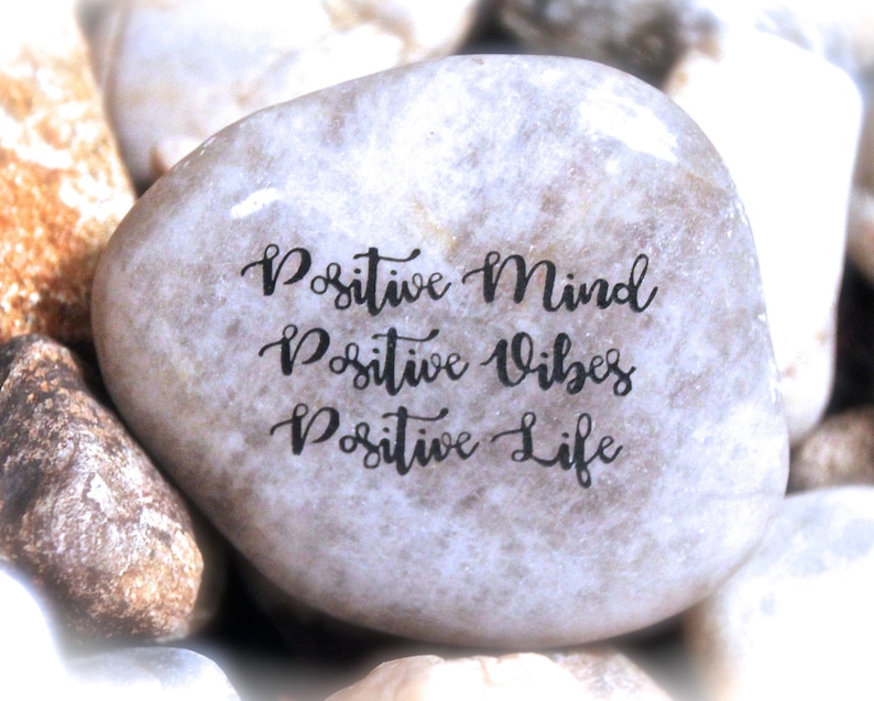Inspirational Rock Engraved Word Rocks Positive | Etsy